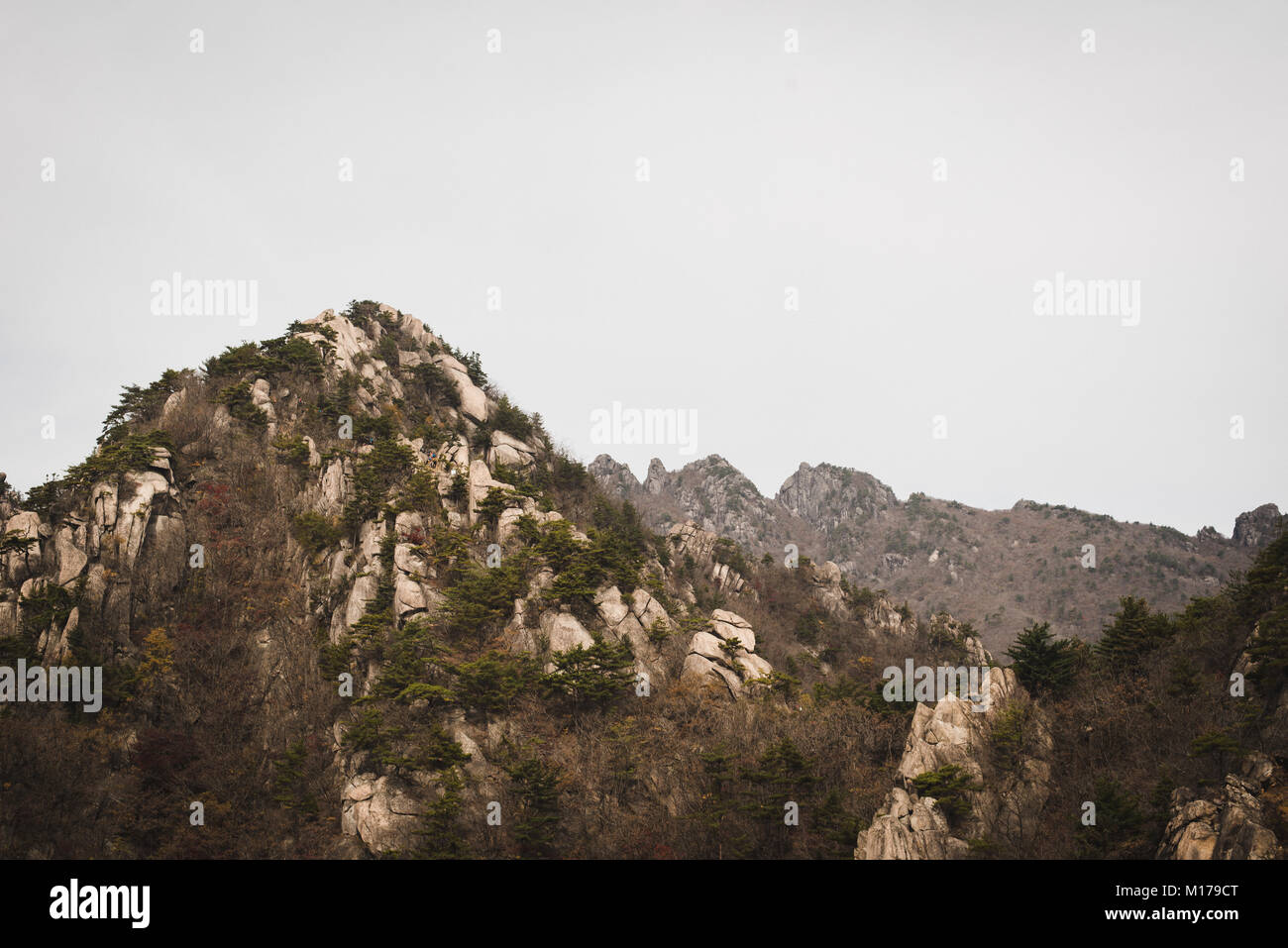 Fall mountain ranges at Gayasan National Park, Korea Stock Photo - Alamy