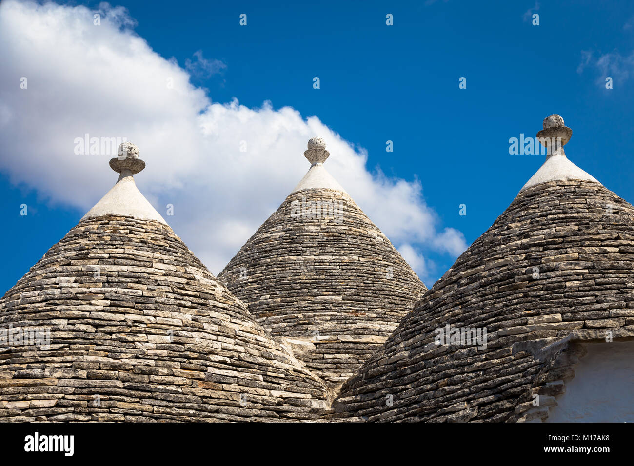 Alberobello, Puglia Region, South of Italy. Traditional roofs of the ...