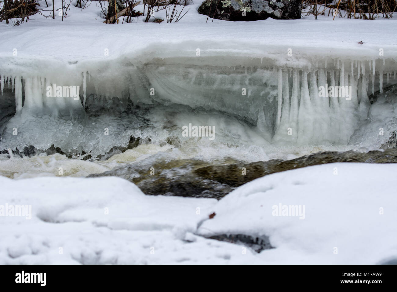 River Ice And Snow In Winter Stock Photo - Alamy