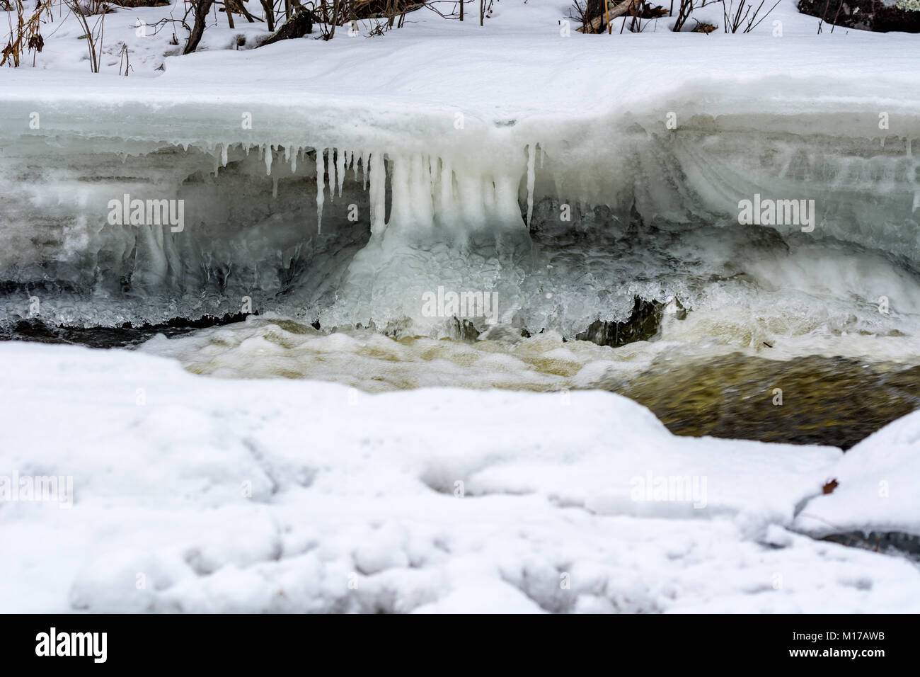 River Ice And Snow In Winter Stock Photo - Alamy