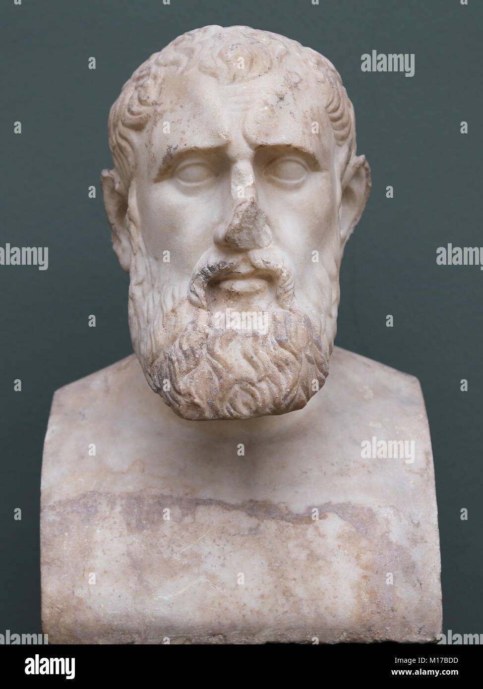The Stoic Philosopher Zeno of Citium (334-262 BC.) Marble. Roman copy ...