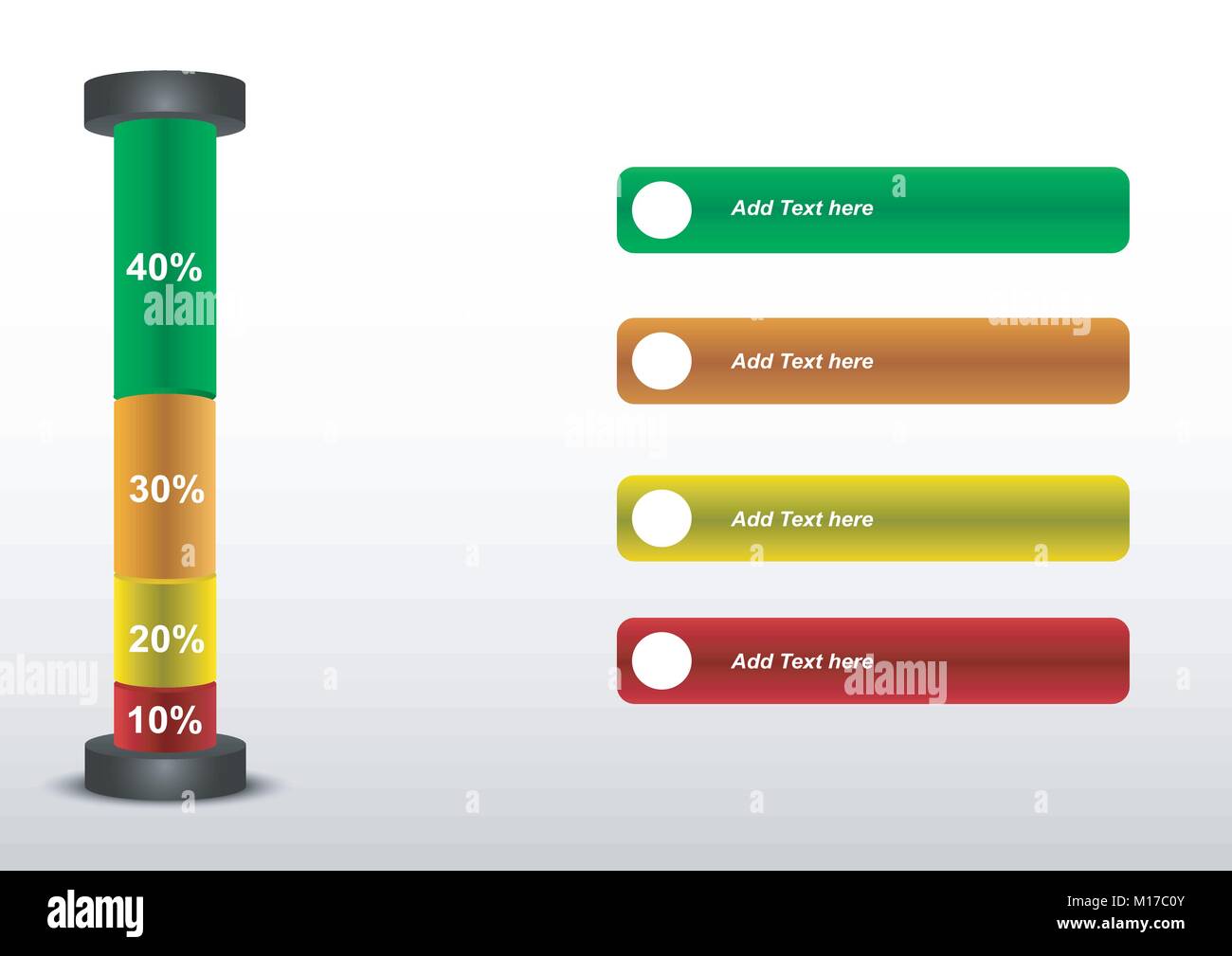 tube glass infographic analysis with percentage inside Stock Vector ...