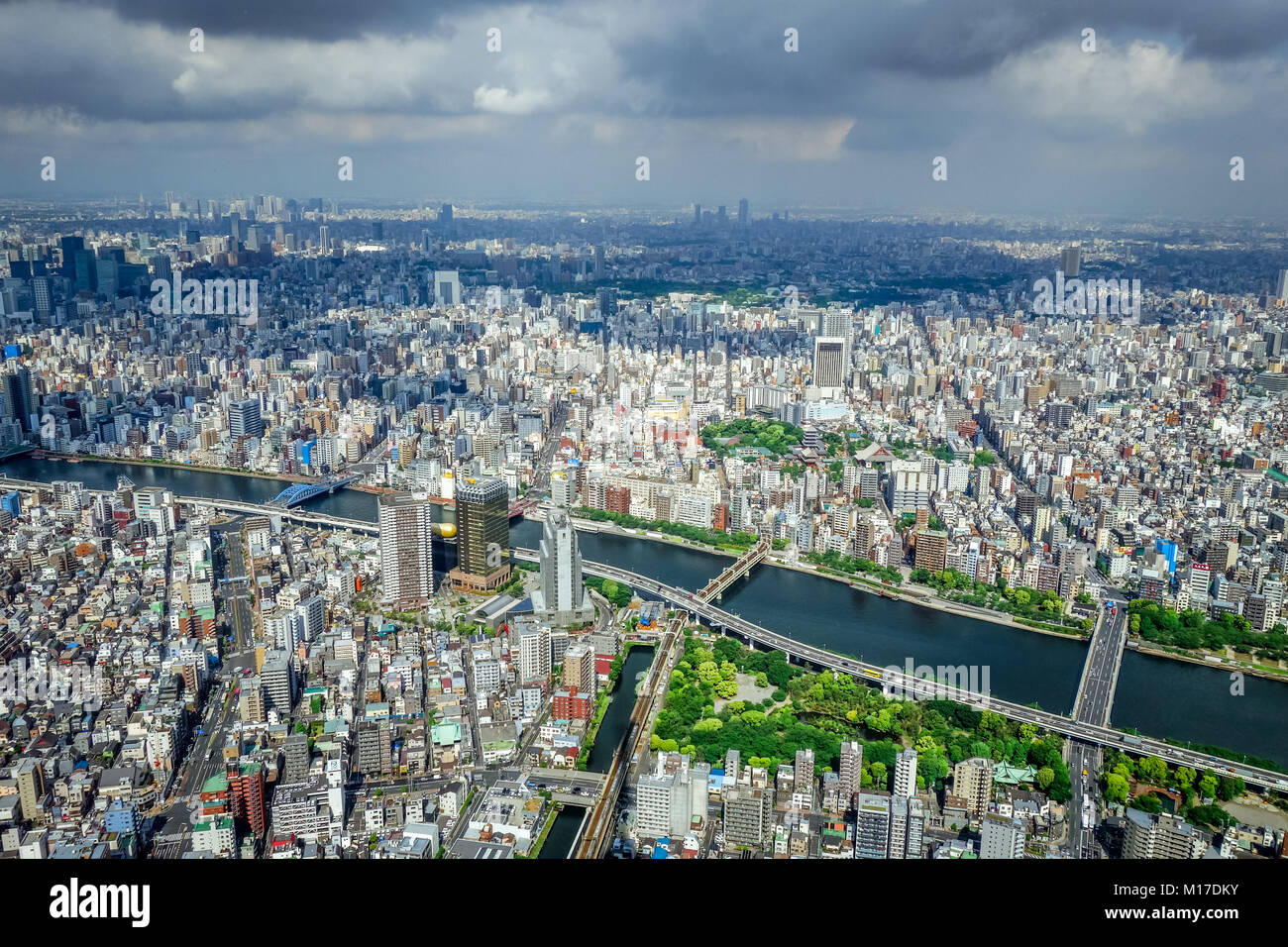 Tokyo city skyline panorama aerial view, Japan Stock Photo - Alamy