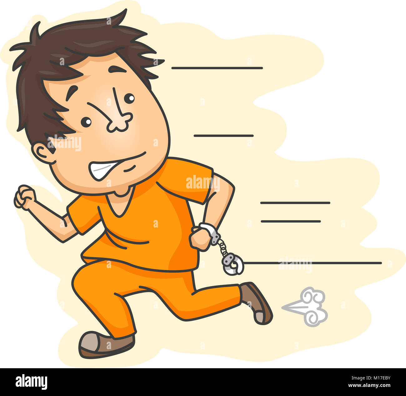 Cartoon prisoner in prison uniform hi-res stock photography and images ...