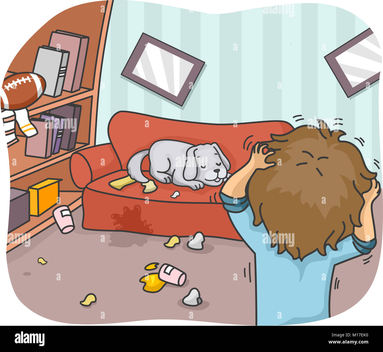 Illustration Featuring a Man Tearing His Hair Apart in Frustration ...
