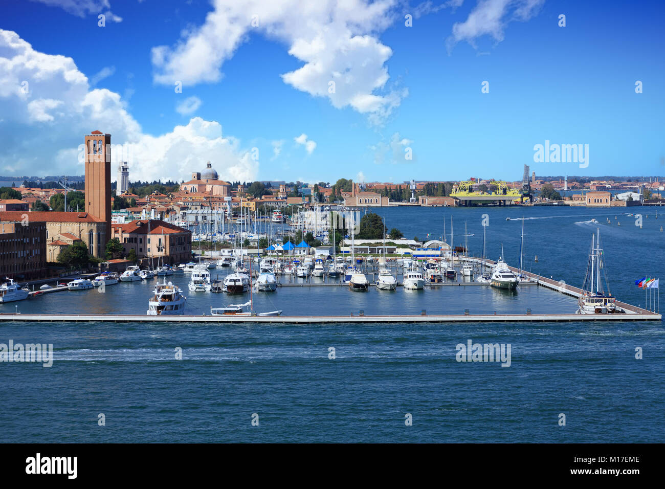 A luxury Yacht Basin in Venice Italy Stock Photo - Alamy