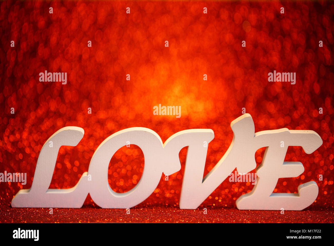 Love text on wooden background with place for text Stock Photo - Alamy