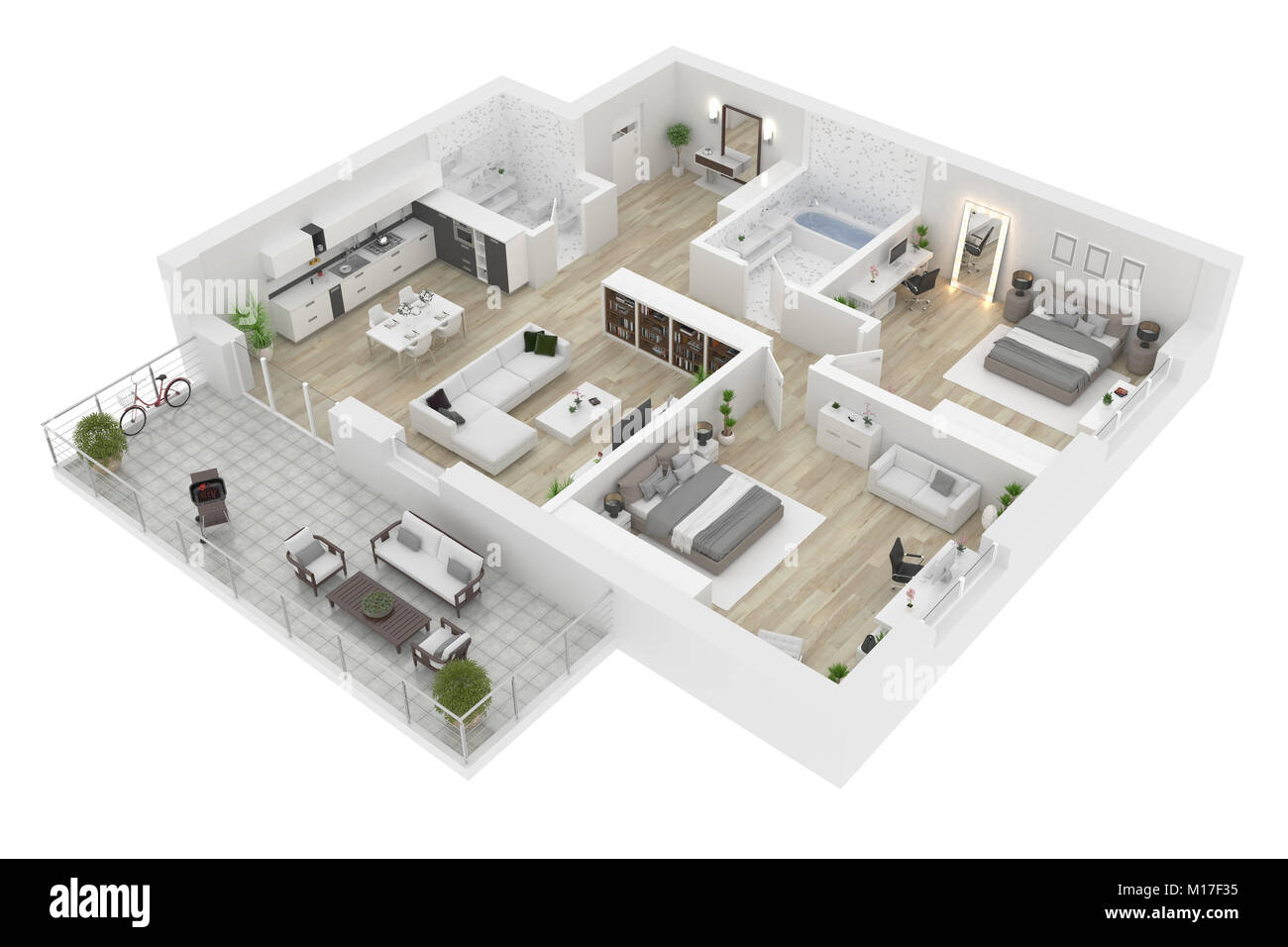 Floor plan top view. Apartment interior isolated on white background ...