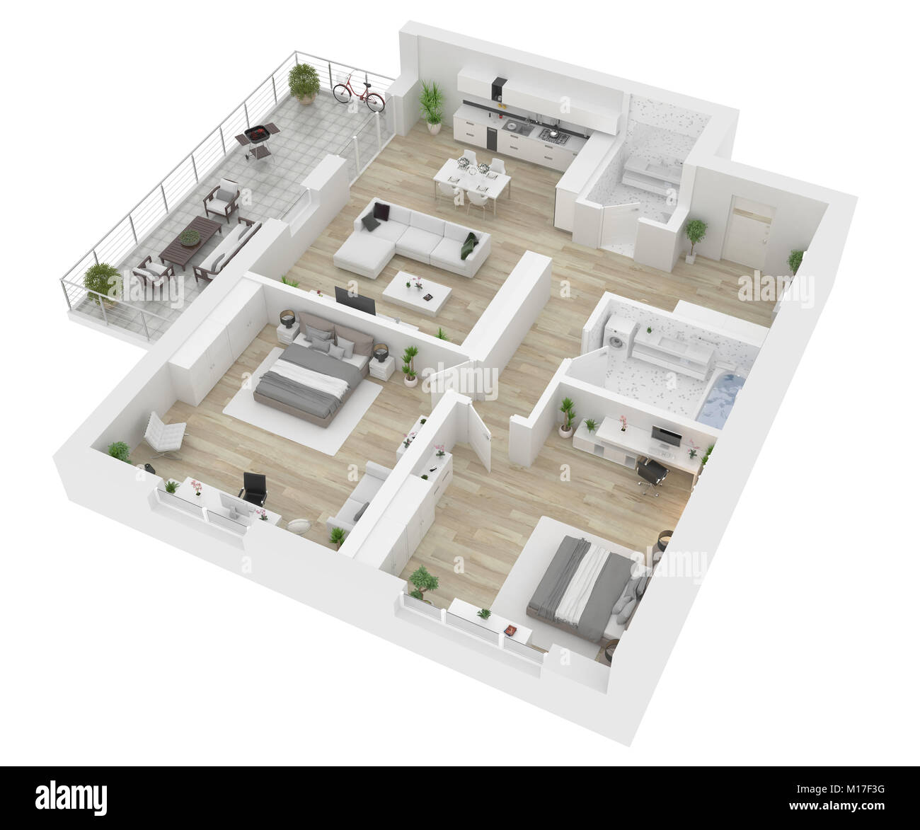 Floor plan top view. Apartment interior isolated on white background ...