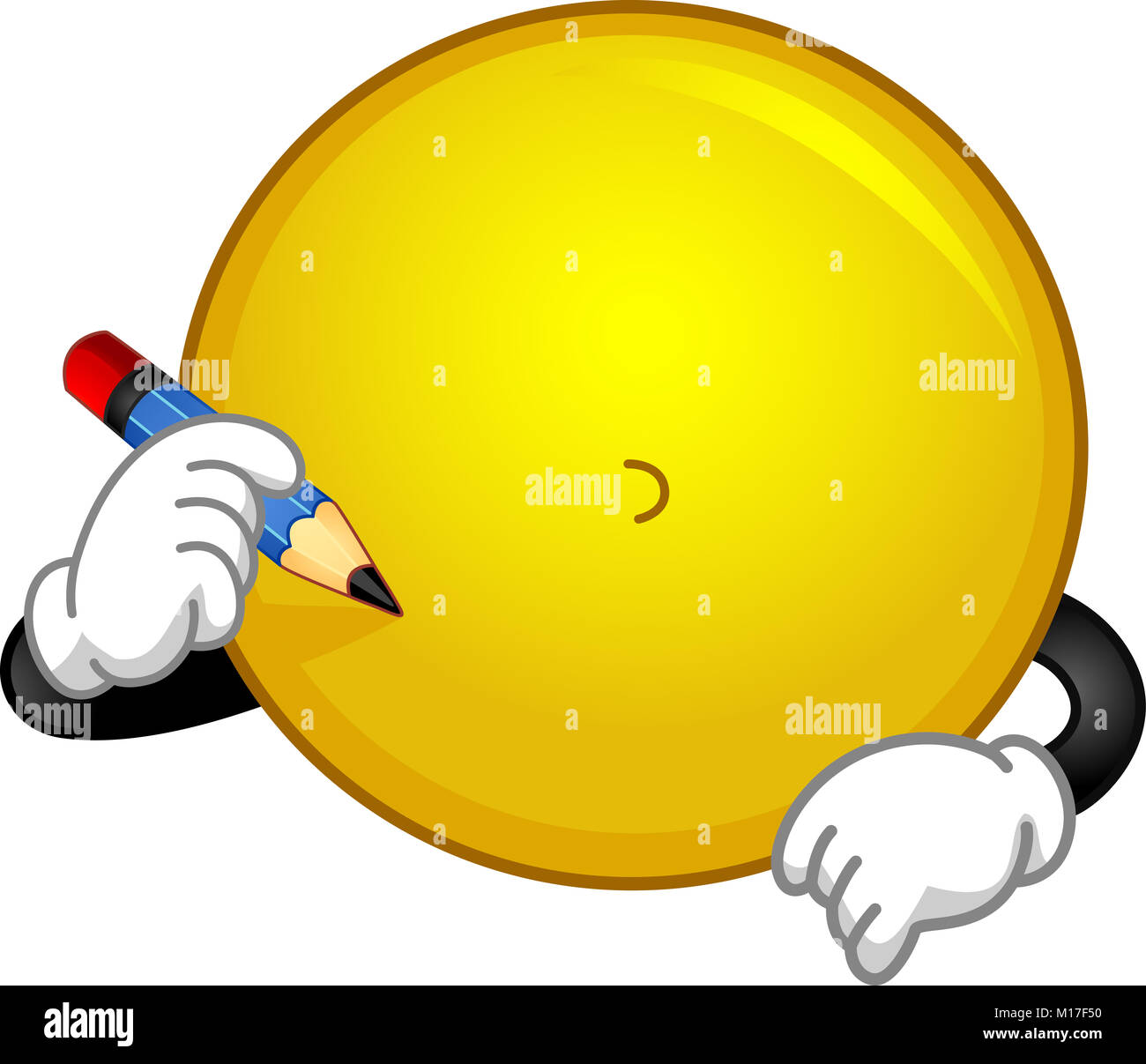 Pencil cartoon smiley hi-res stock photography and images - Alamy