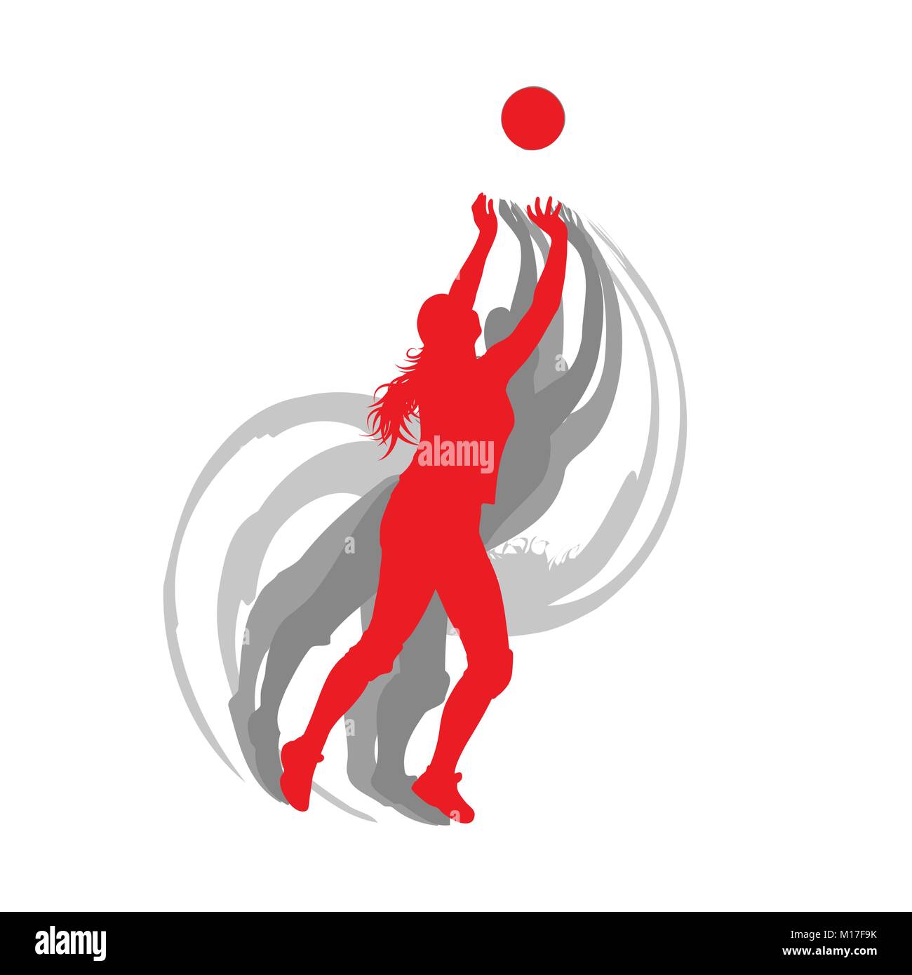 Volleyball professional female volleyball player Stock Vector Images ...