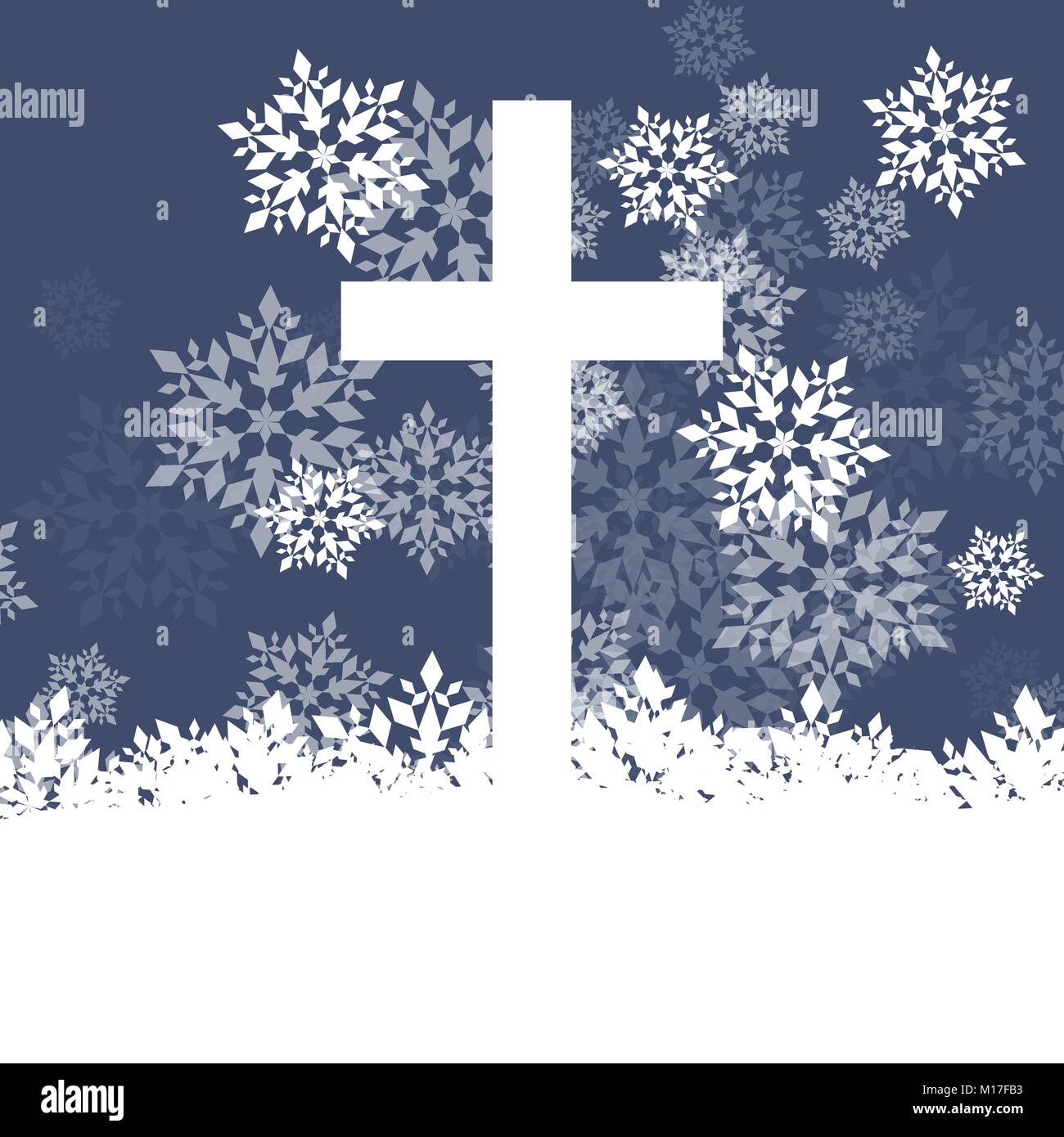 Snow Flakes Clip Art Cross