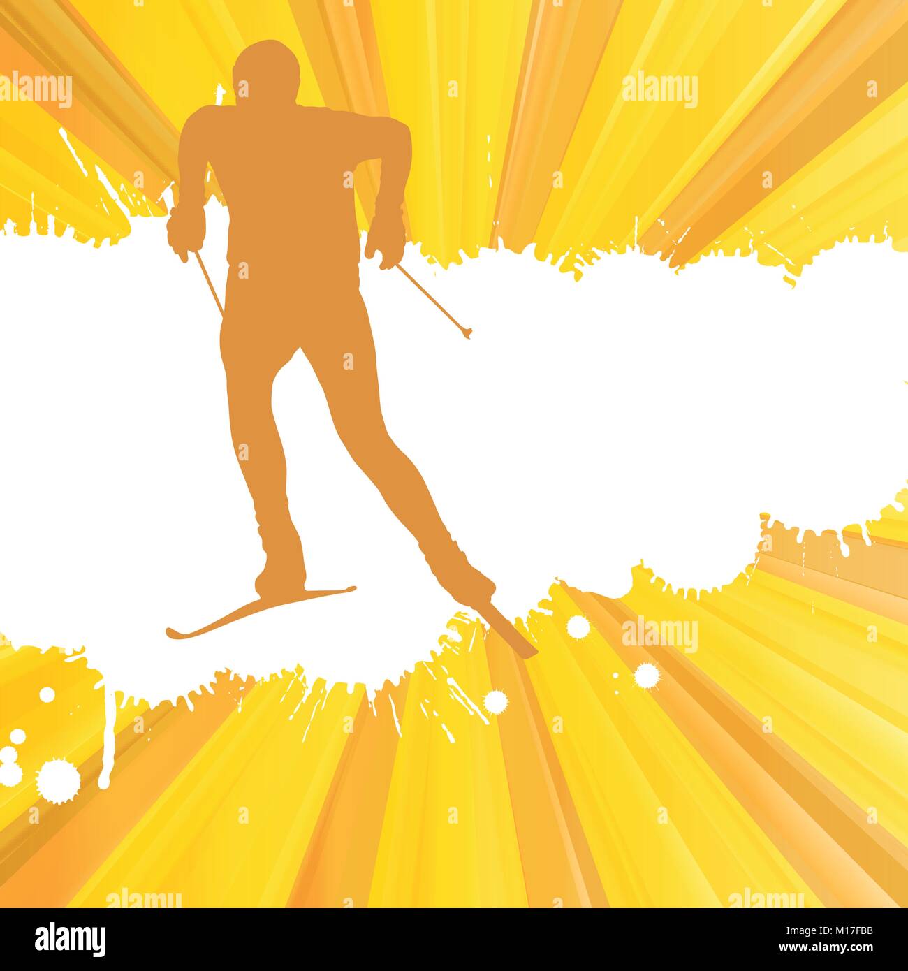 Skiing man vector abstract burst background Stock Vector Image & Art ...