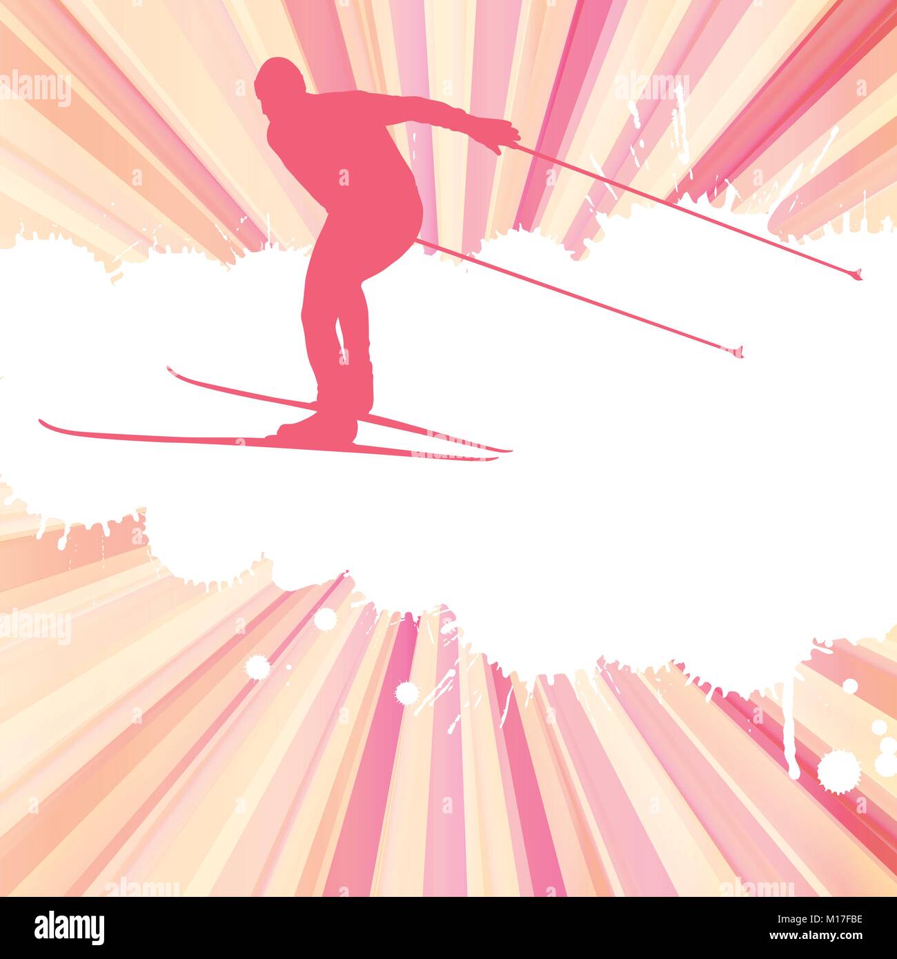Skiing man vector abstract burst background Stock Vector Image & Art ...