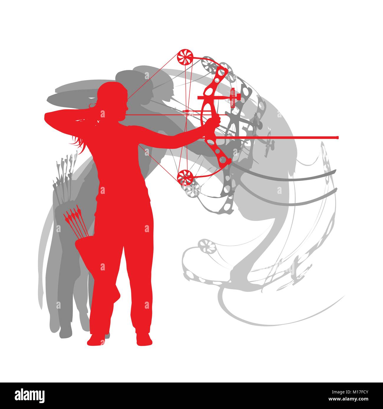 Woman archery sport vector background Stock Vector Image & Art - Alamy