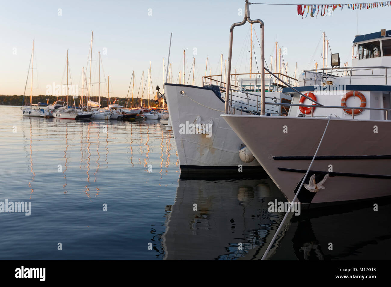 Port with boats in Pula, Croatia Stock Photo - Alamy