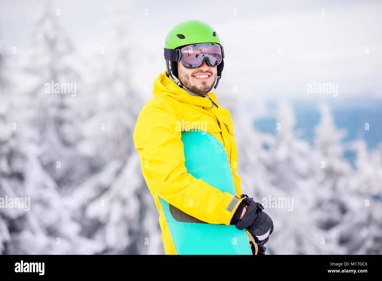 Snowboarder portrait outdoors Stock Photo - Alamy
