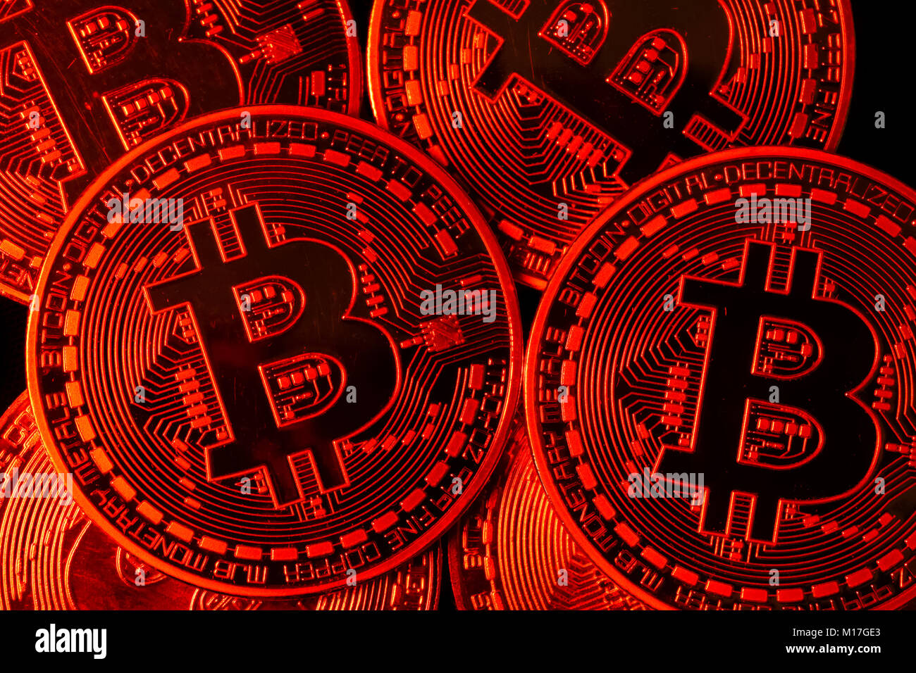 Bitcoin cryptocurrency coins texture background Stock Photo - Alamy