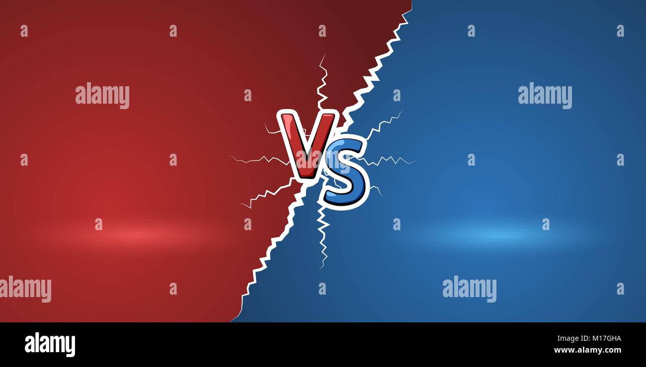 Versus letters. Red letters V and S symbols. VS abstract background ...