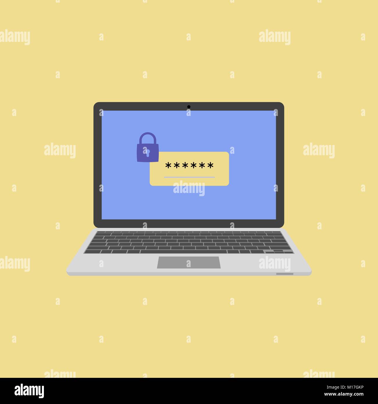 Vector security laptop web Stock Vector Images - Alamy