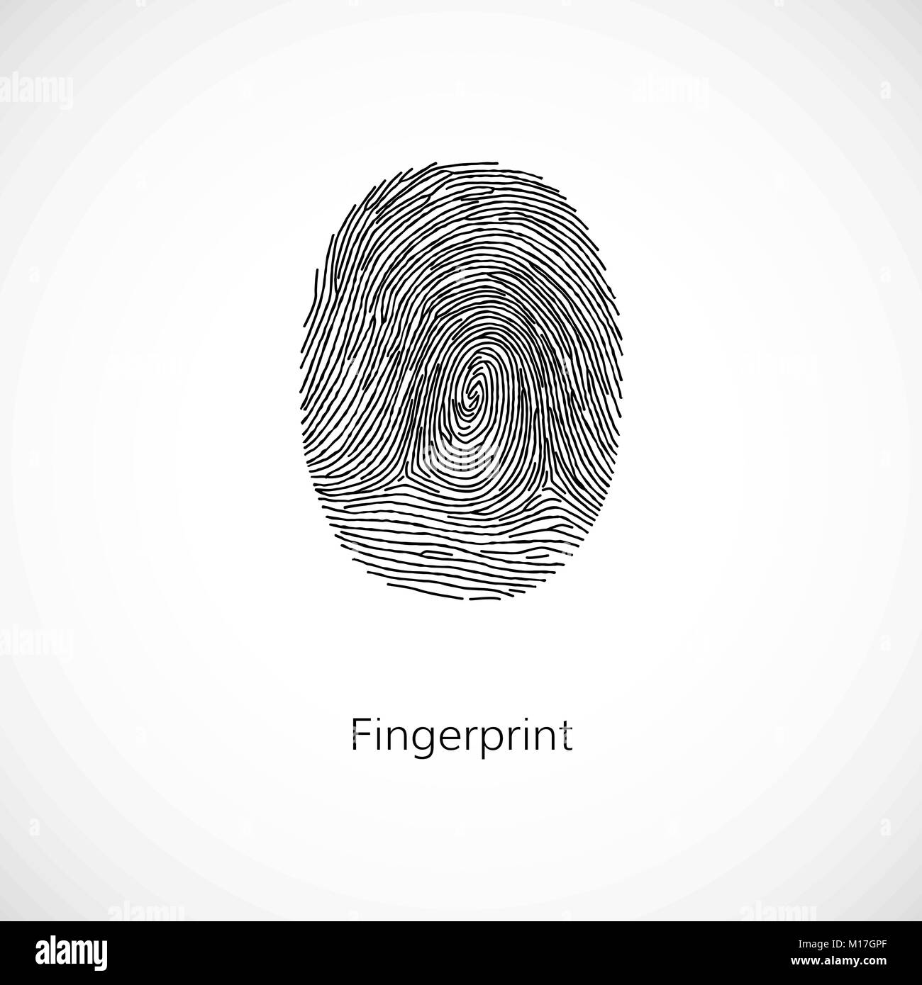 Fingerprint. Vector illustration isolated on white background Stock ...