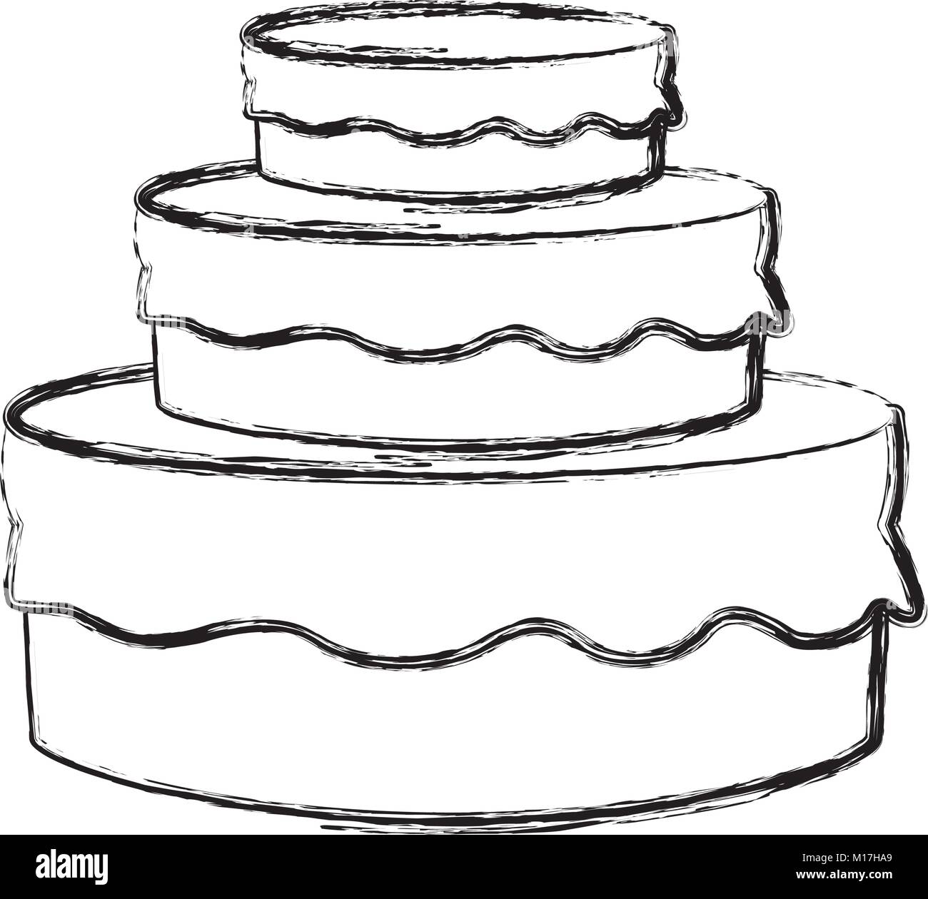 Big cake dessert Stock Vector Image & Art - Alamy