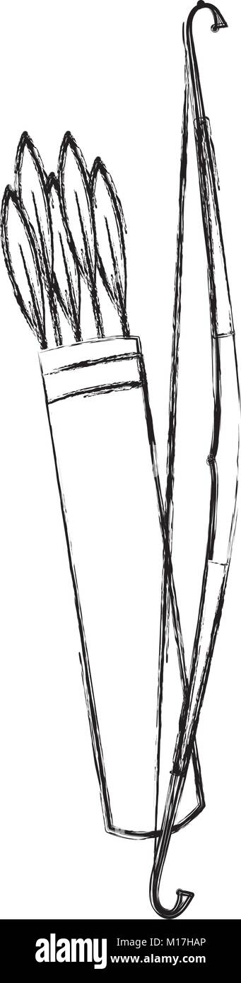 Wooden bow and arrow Black and White Stock Photos & Images - Alamy
