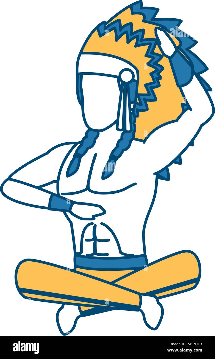 American indian seated Stock Vector Image & Art - Alamy