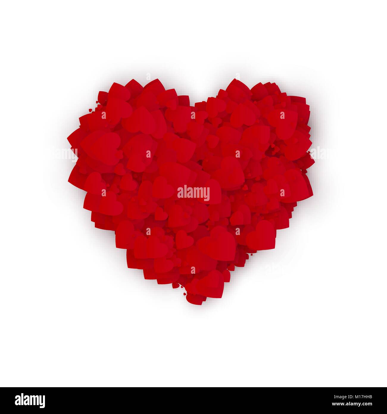 Valentines day Heart background with lot of hearts. Vector illustration ...