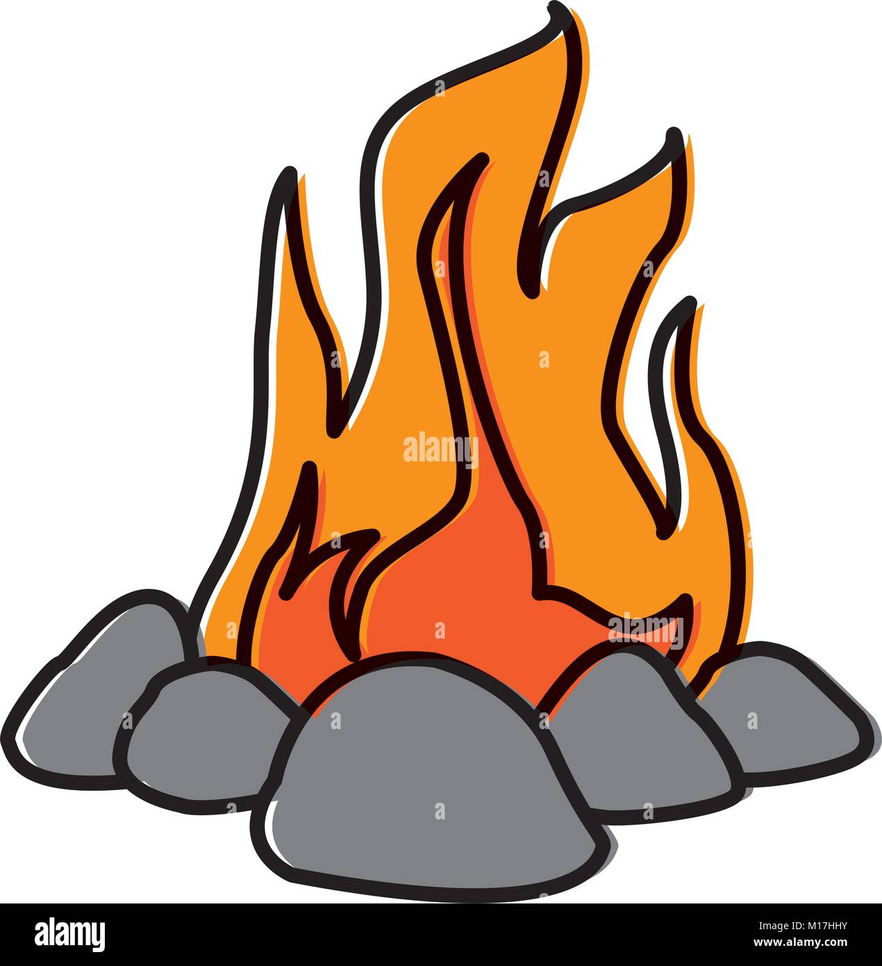 Cartoon bonfire hi-res stock photography and images - Alamy
