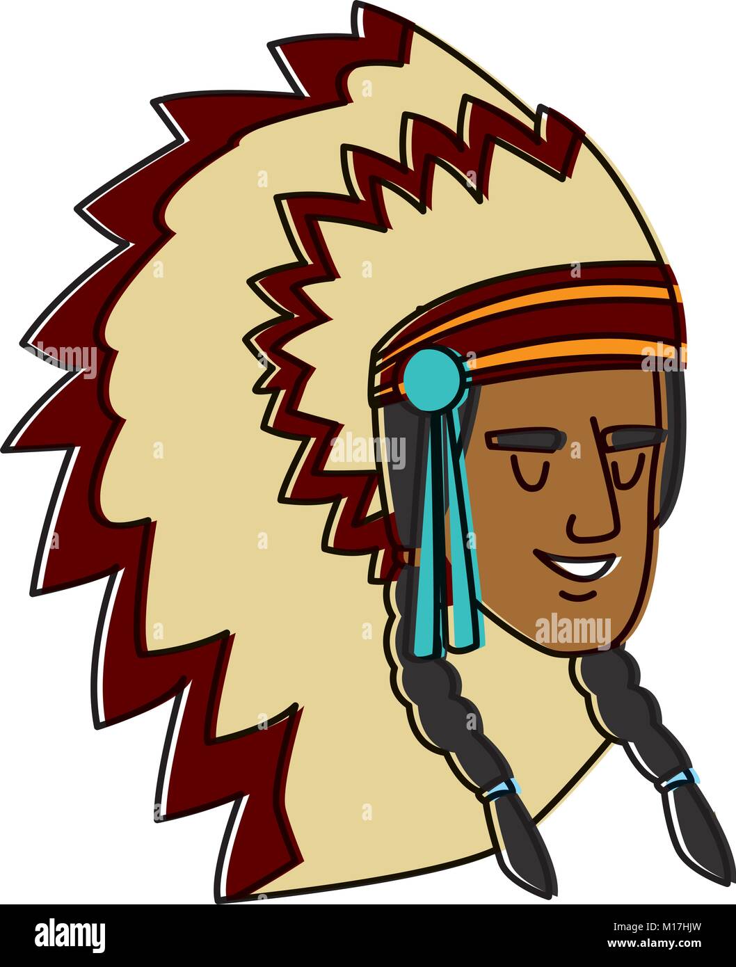 American indian face Stock Vector Image & Art - Alamy