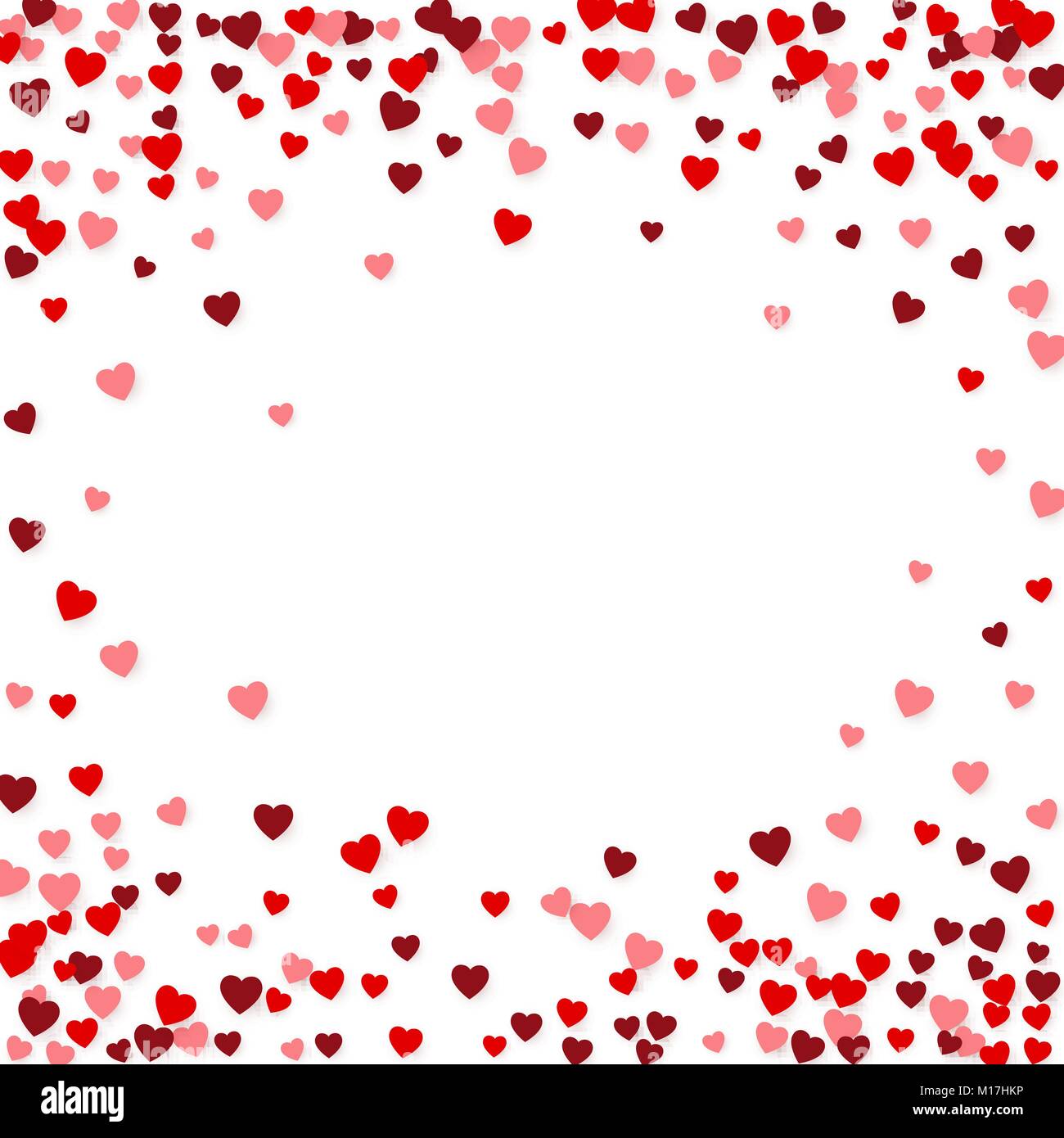 Valentines day vector background with hearts Stock Vector Image & Art ...