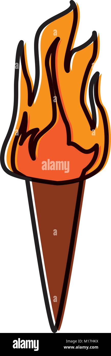 fire torch symbol Stock Vector Image & Art - Alamy