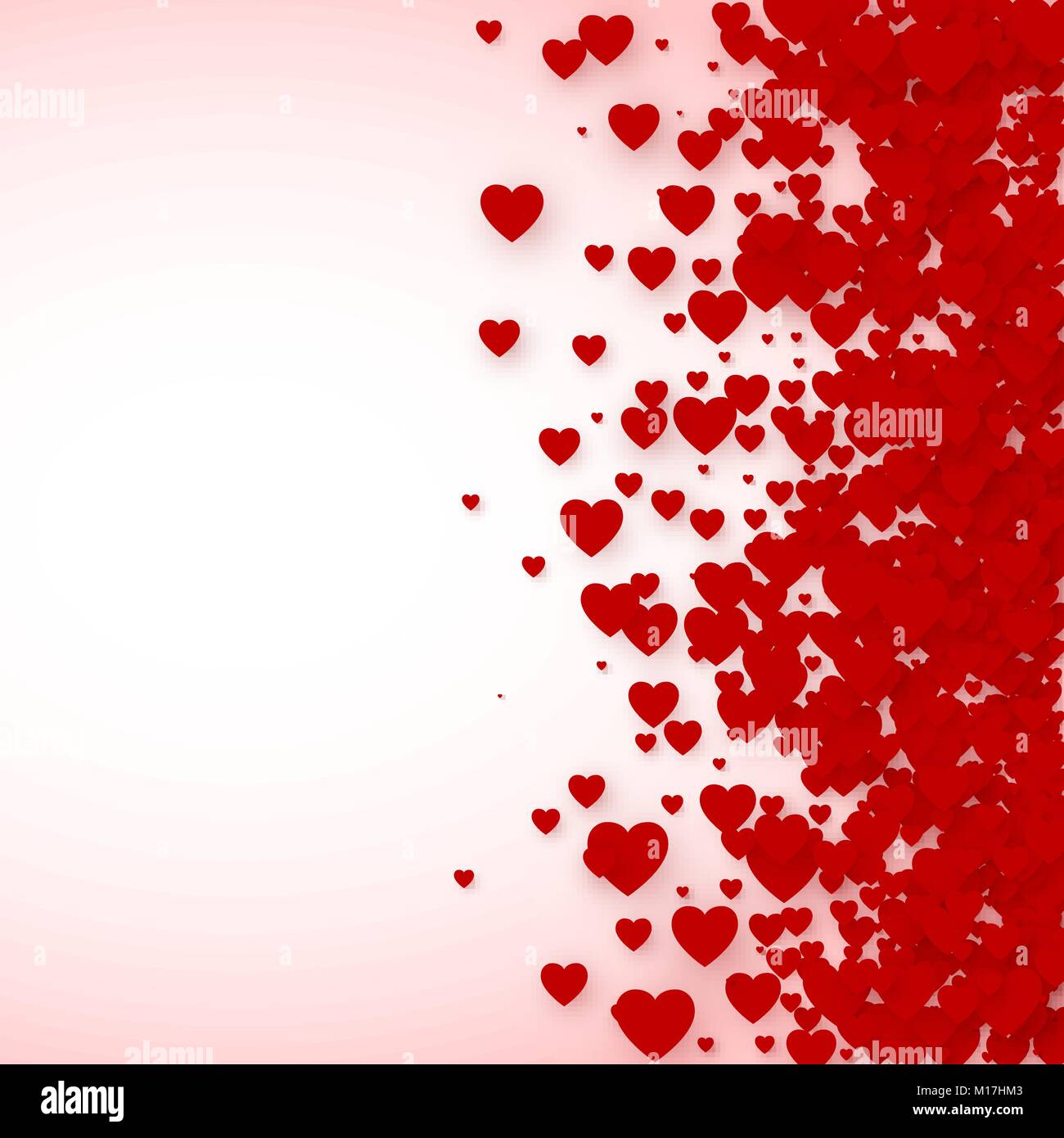 Heart confetti frame for banner. St. Valentines day hearts background ...