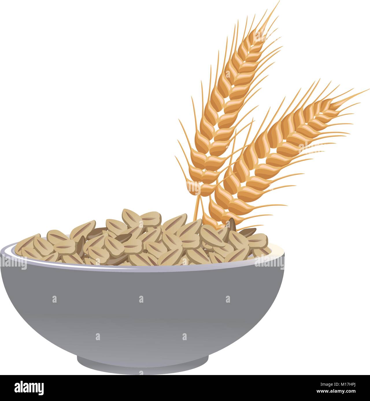 Oat flakes bowl Stock Vector Image & Art - Alamy