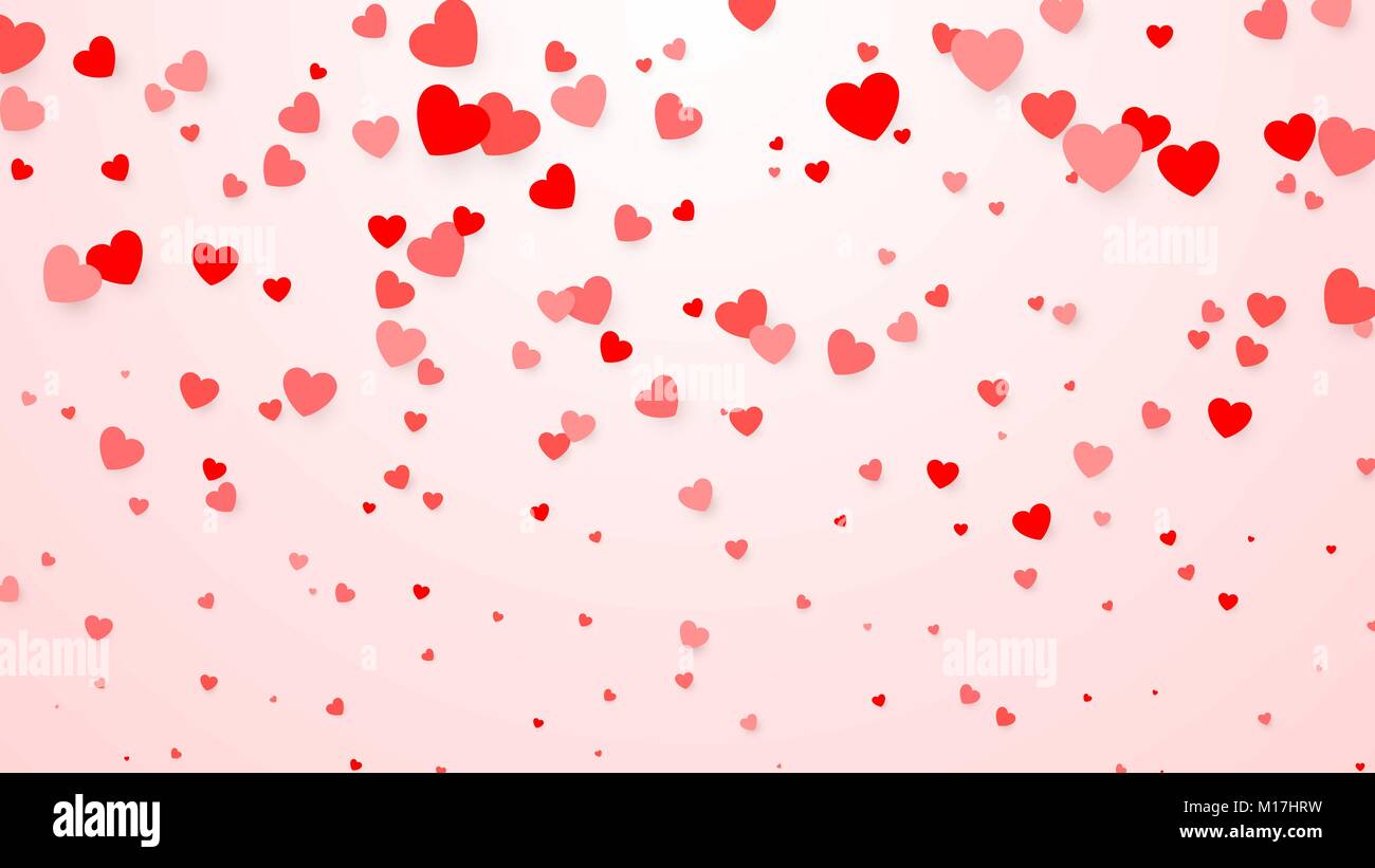 Hearts confetti. Heart background For design poster, wedding invitation ...