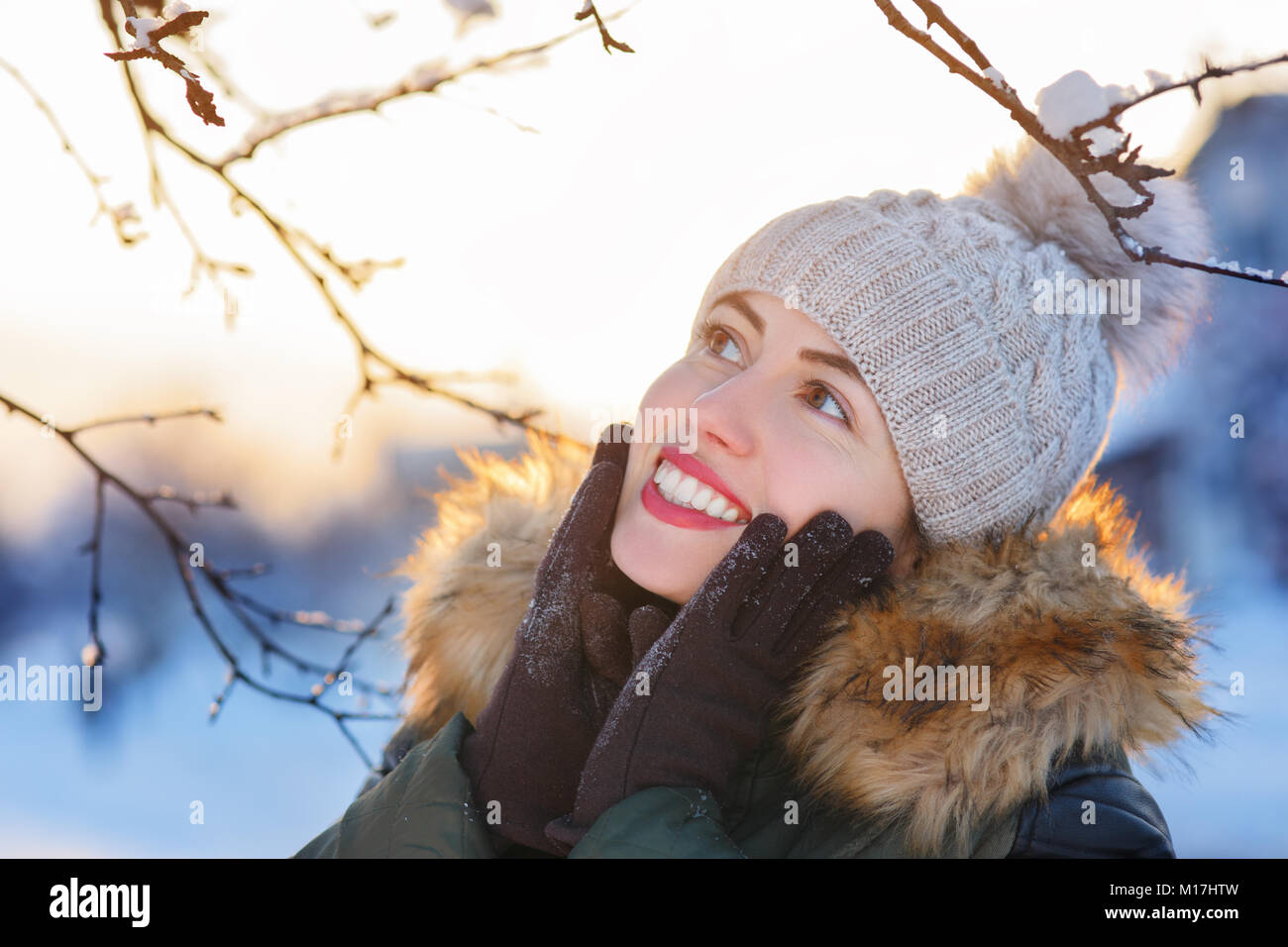 winter girl portrait Stock Photo - Alamy