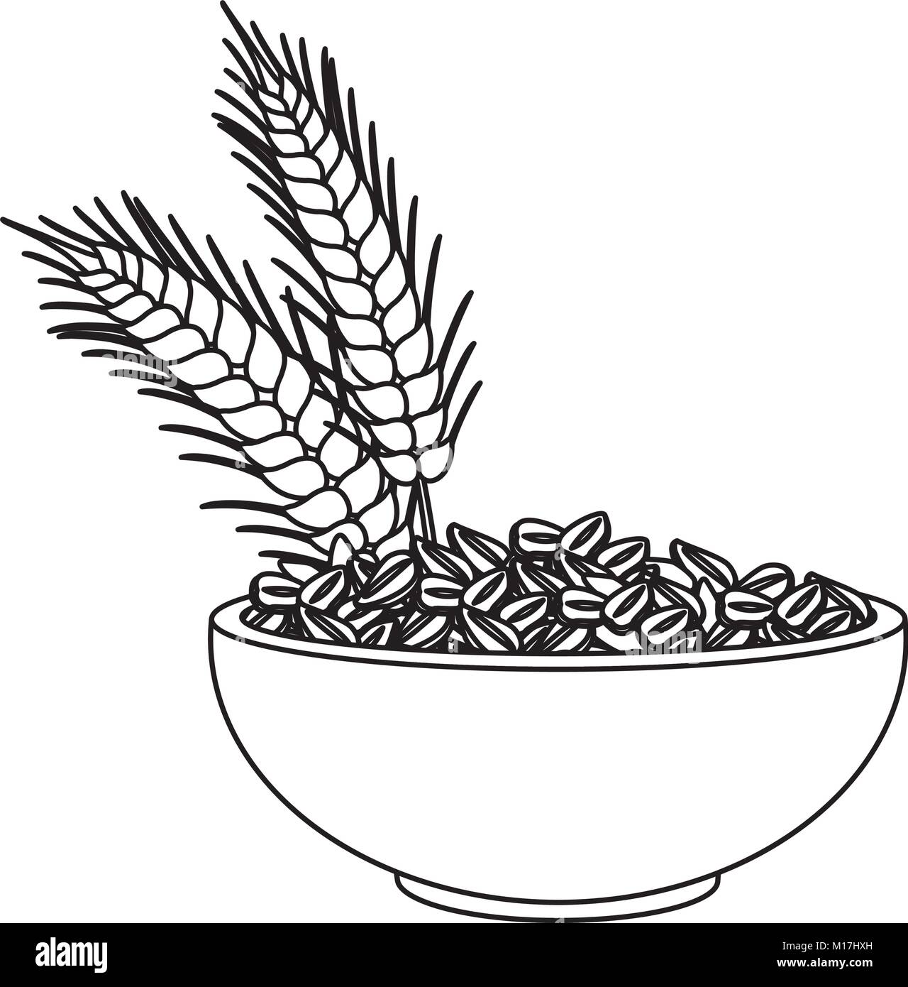 Healthy eating dietary bowl Stock Vector Images - Alamy