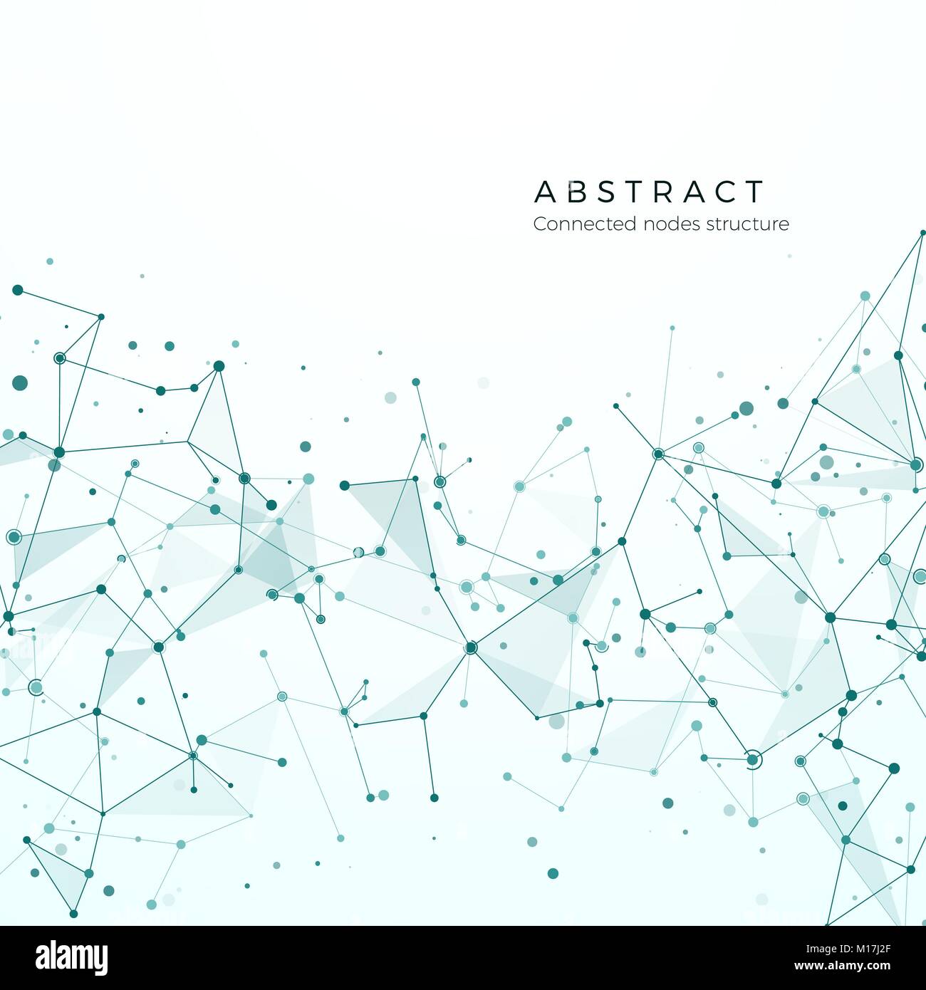 Data visualization concept. Graphic Node pattern. Complex intricacy network structure. Abstract ...
