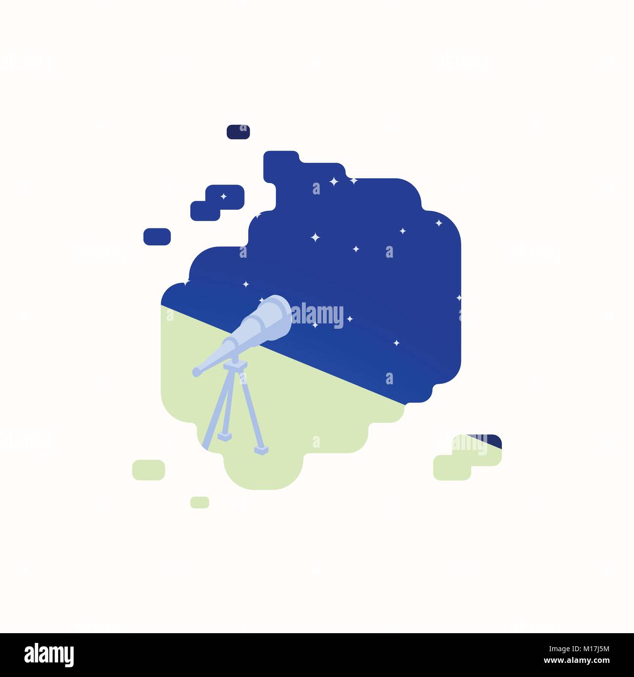 Blue sky telescope Cut Out Stock Images & Pictures - Alamy