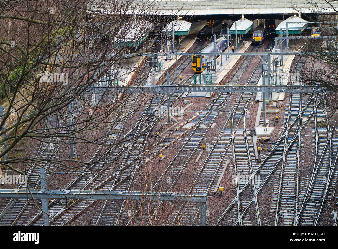 The entrance to Waverley Train Station in Edinburgh, Scotland, UK Stock ...