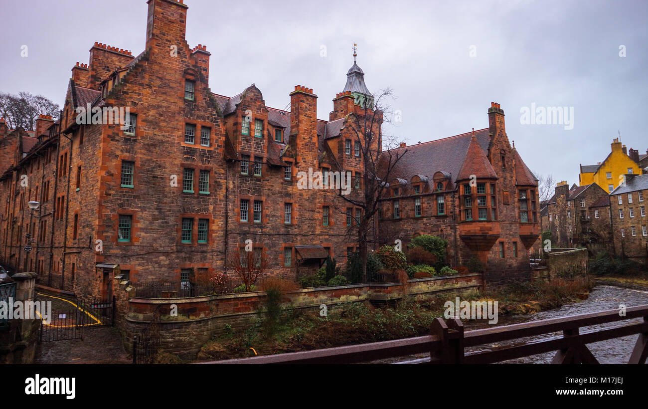A photograph of the iconic entrance to Dean Village, Edinburgh ...