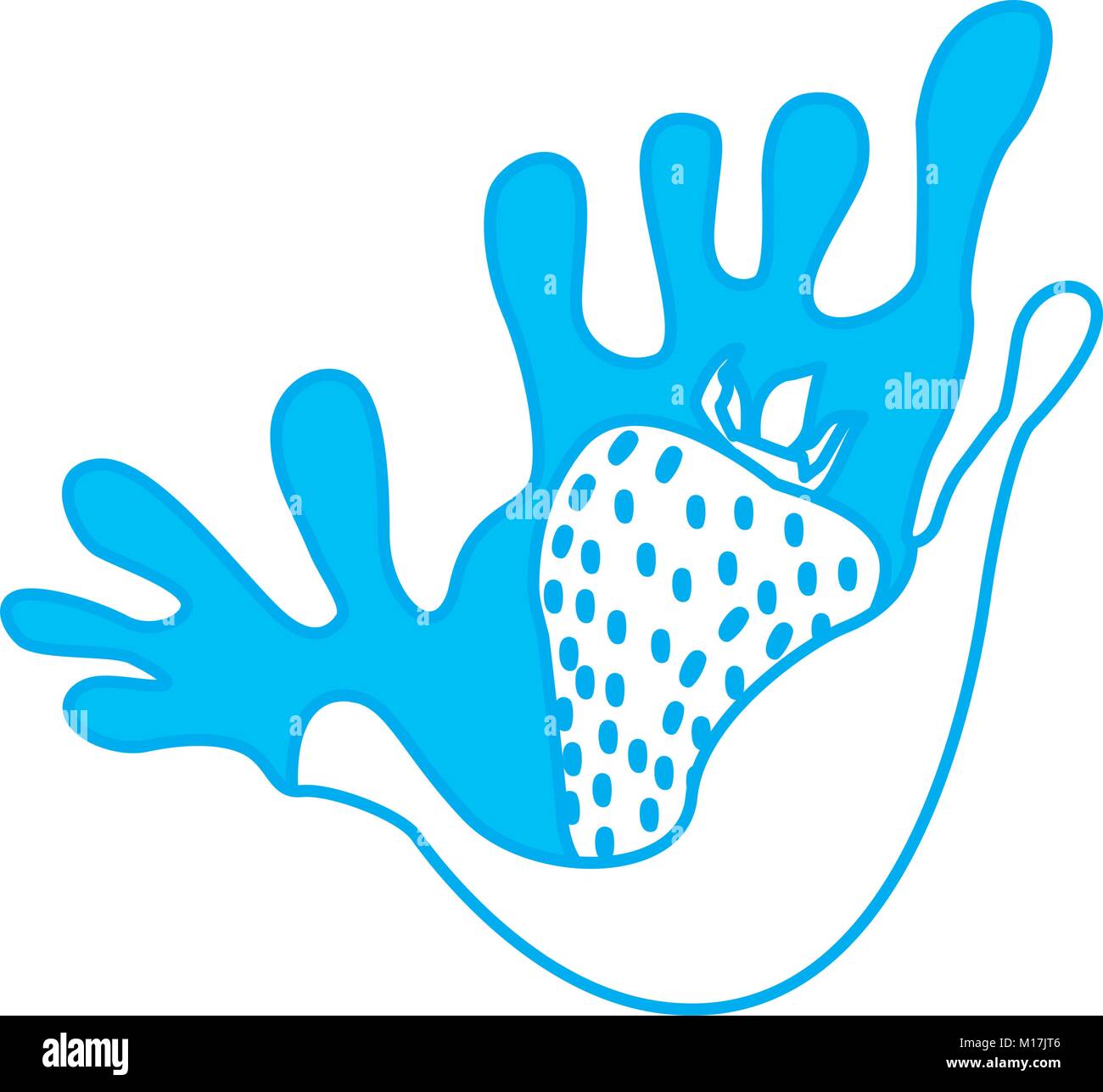 Fresh natural strawberry yogurt Stock Vector Images - Alamy