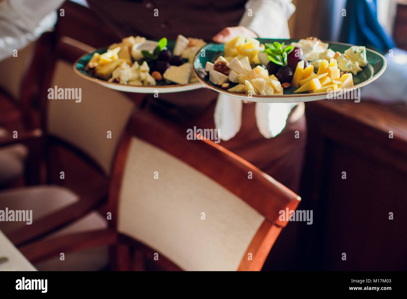 Wedding Reception Table Setting Aerial Top View Stock Photo - Alamy