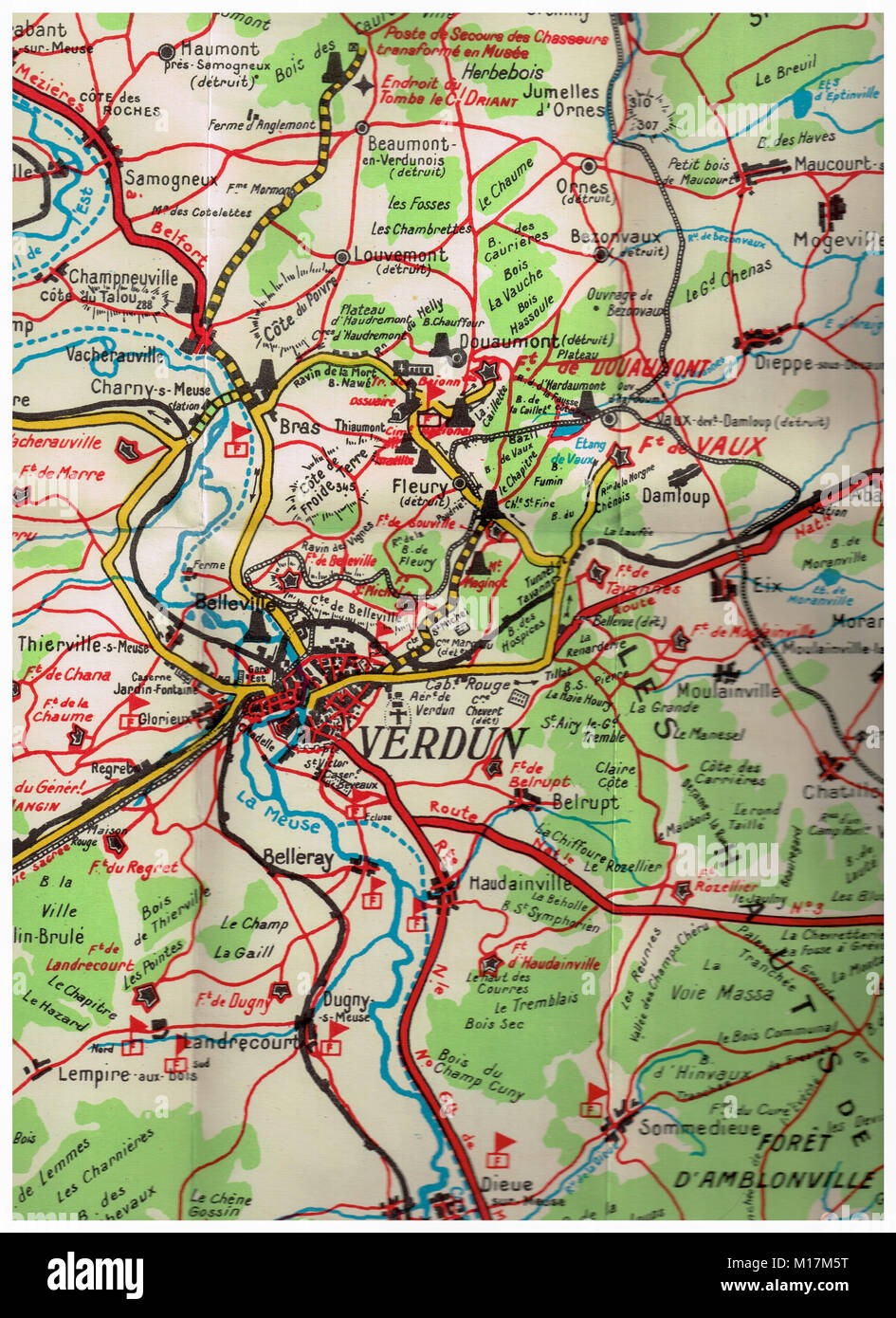 Map of verdun hi-res stock photography and images - Alamy