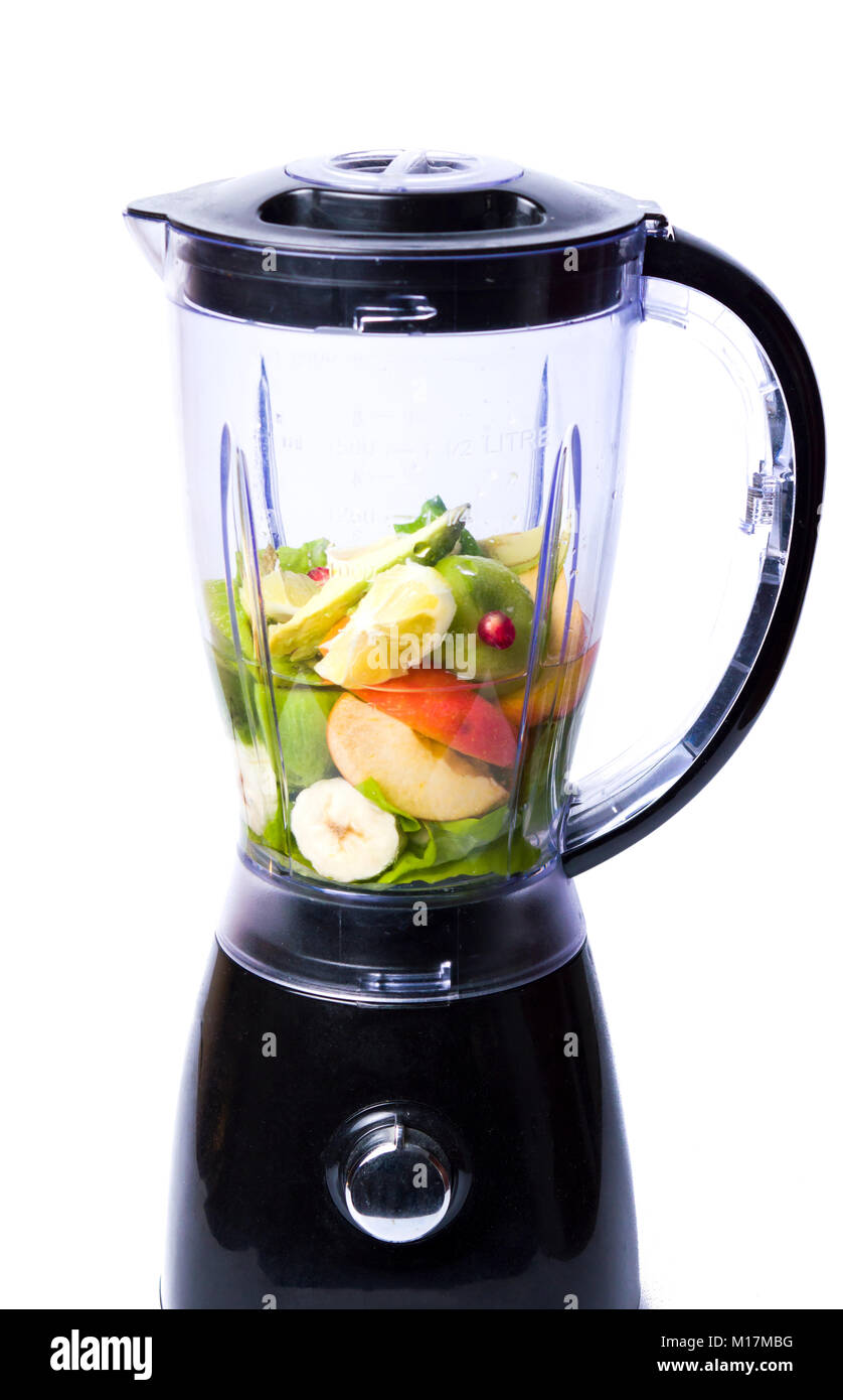 Fruits in a blender for making a perfect smoothie Stock Photo - Alamy
