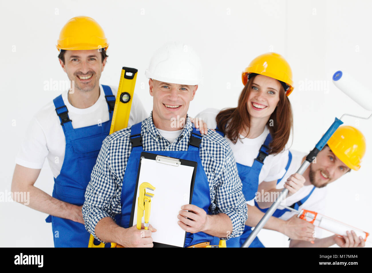 Team construction workers blank hi-res stock photography and images - Alamy