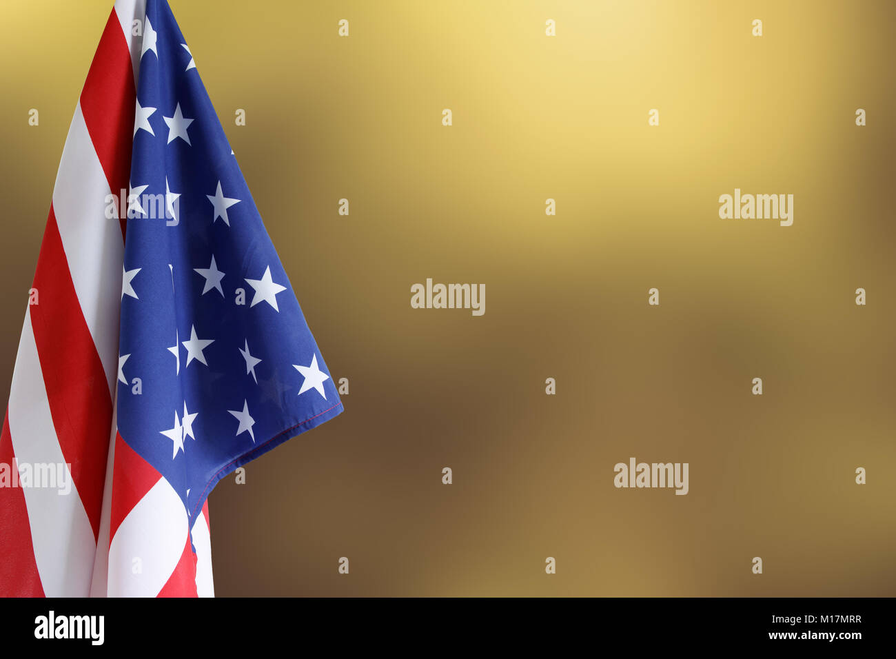 American flag in front of blurred background Stock Photo - Alamy
