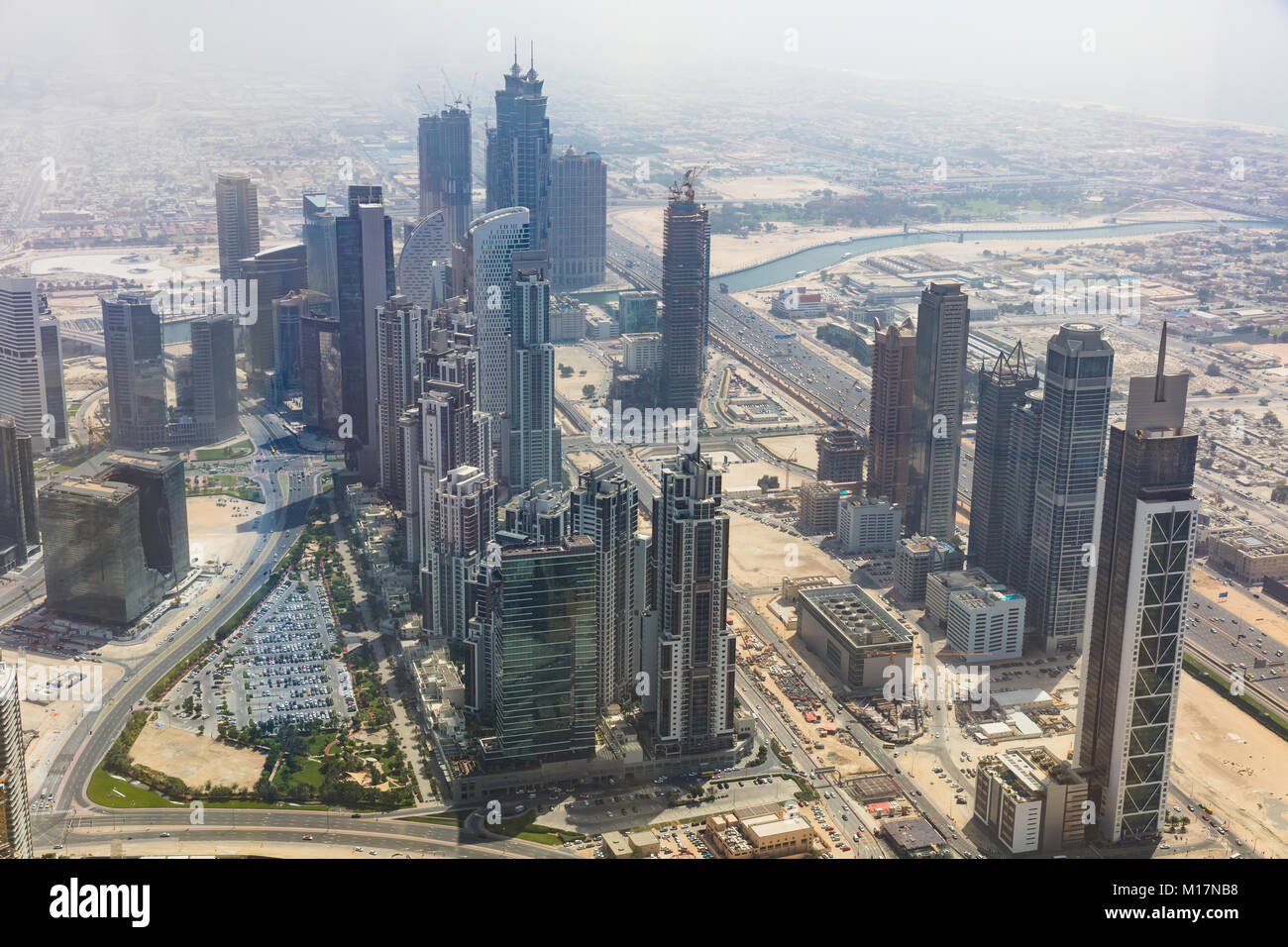 High Angle View Of Modern Skyscrapers In Dubai, UAE Stock Photo - Alamy