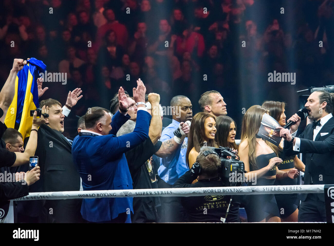 Riga, Latvia. 28th January 2018. World Boxing Super Series semi final ...